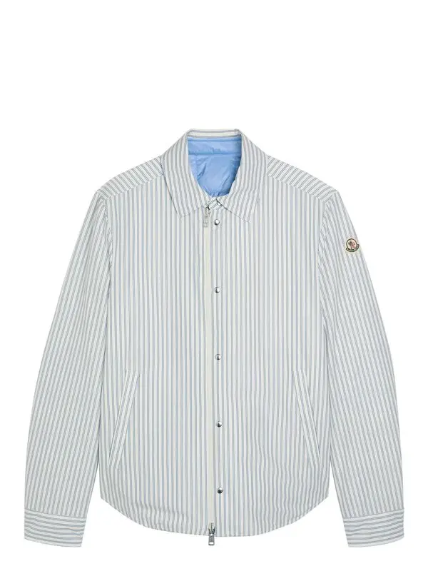 Moncler Cresent Reversible Cotton-blend Poplin Jacket - Light Blue