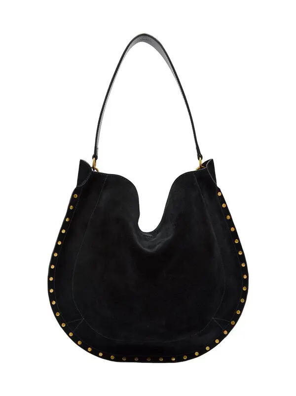 Isabel Marant Oskan Hobo Suede Shoulder Bag - Black
