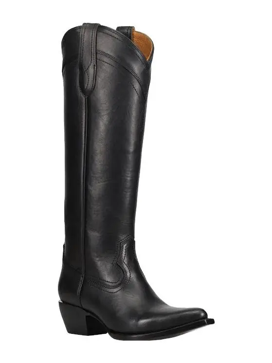 Frye Sacha Knee High Western Boot - Black