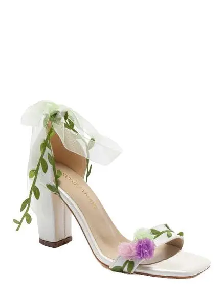 FOREVER & ALWAYS SHOES Floral Bridal Sandals - Ivory