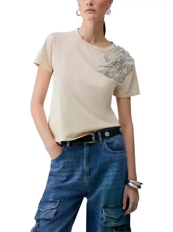 Liu Jo Crew-neck T-shirt - Neutrals