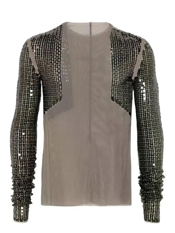 Rick Owens Panelled Long-sleeve T-shirt - Grey