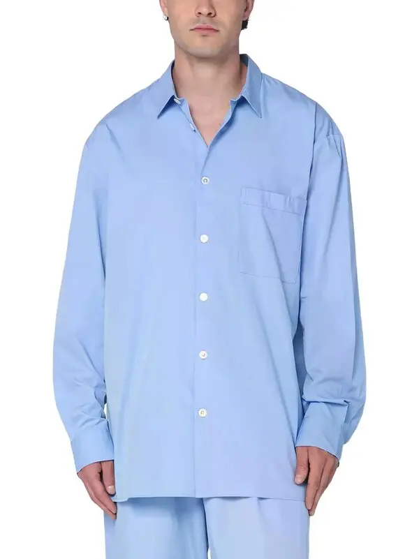 TEKLA Long-sleeve Pocket Shirt - Blue