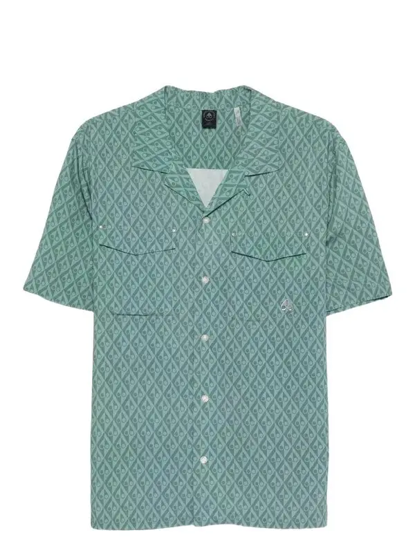 Moose Knuckles The Bay Buttoned Patterned Shirt - Green