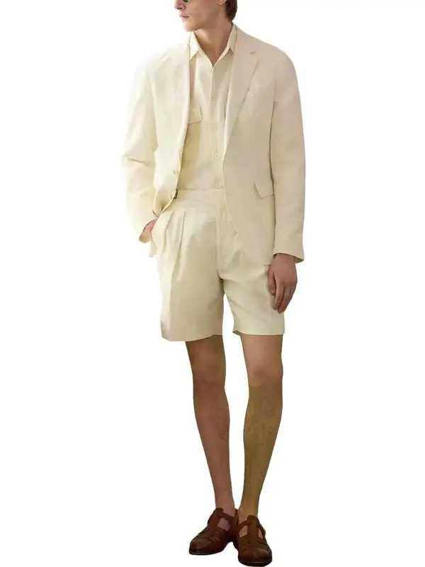 Ralph Lauren Purple Label Byron Pleated Shorts - Neutrals