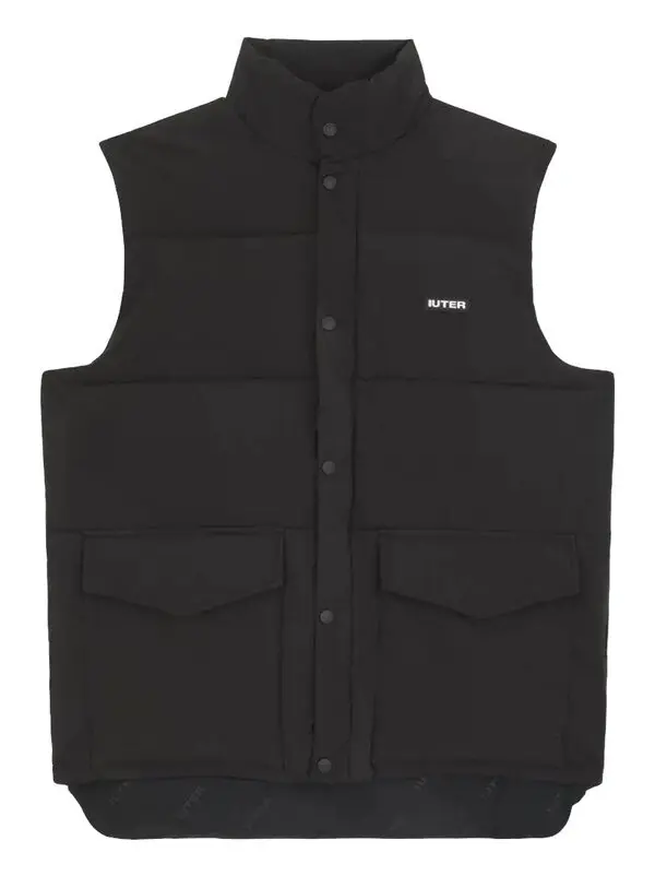 IUTER Button-up Puff Vest - Black