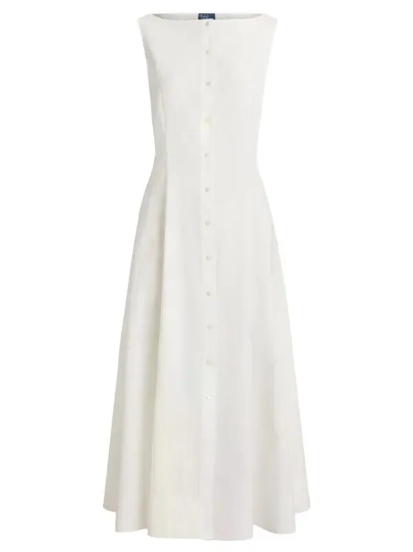 Polo Ralph Lauren Button-up Midi Dress - White