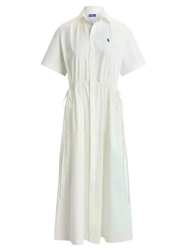 Polo Ralph Lauren Drawstring Midi Dress - White