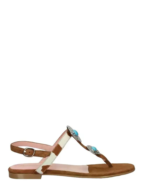 Pretty Ballerinas Judy Embellishment-strap Sandals - Brown
