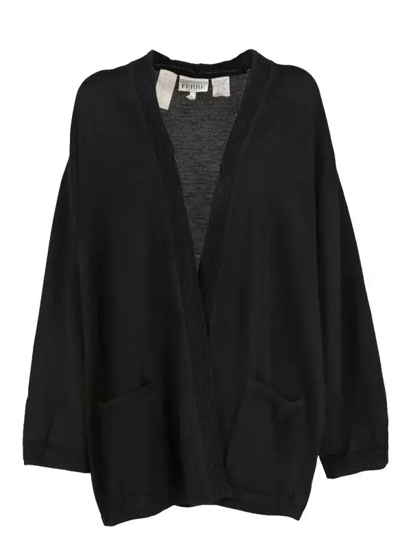 Gianfranco Ferre Extra-fine Knitted Cardigan - Black