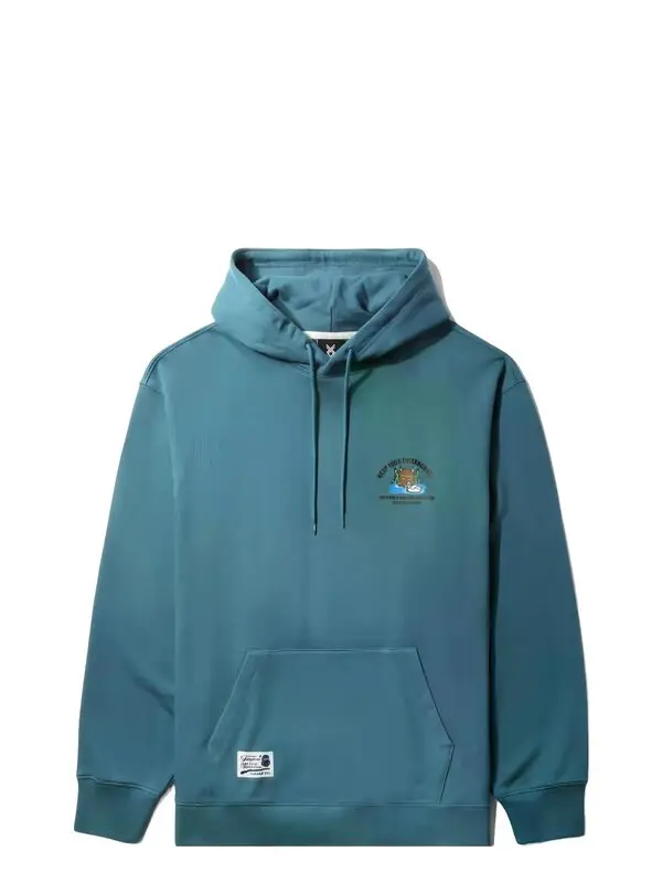 FINGERCROXX Graphic Drawstring Hoodie - Blue