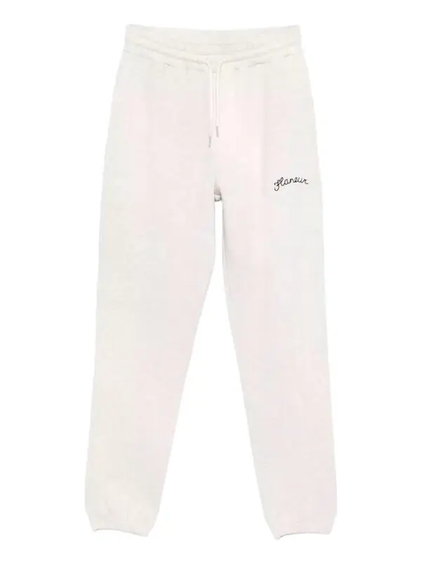 FLANEUR Embroidery Track Pants - Grey