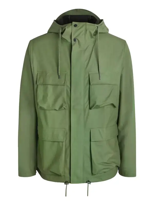 Rains Cargo-pockets Hooded Jacket - Green