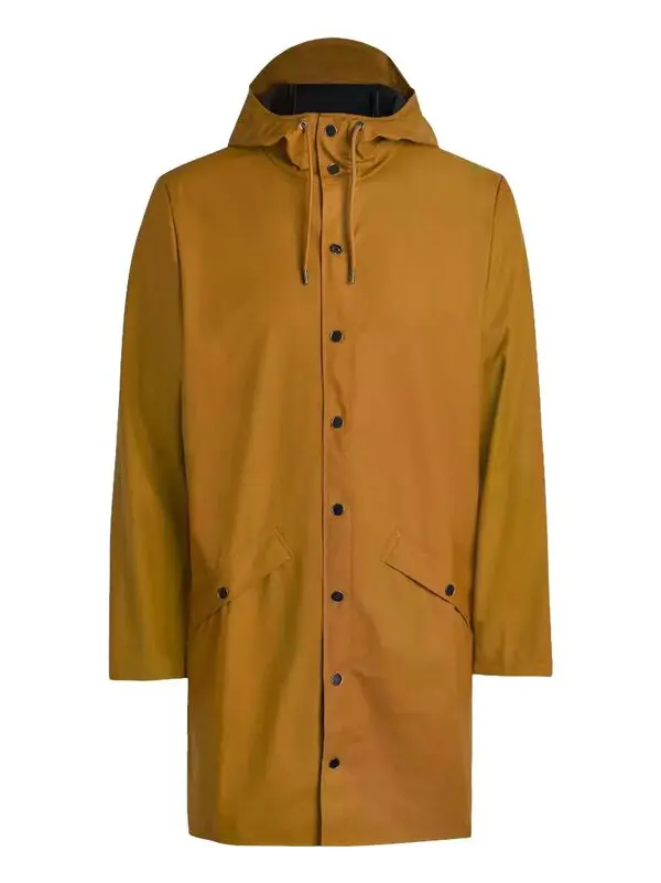 Rains Button-up Hooded Coat - Brown