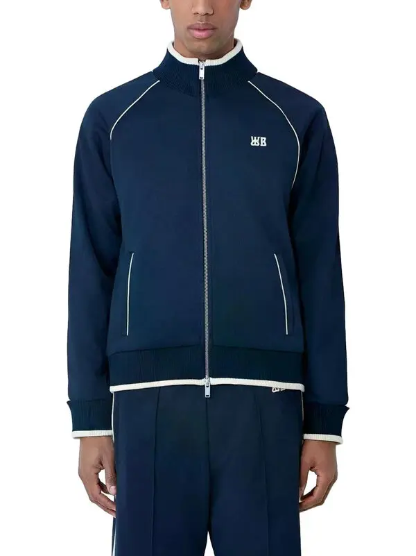 WALES BONNER Zip-up Sweatshirt - Blue