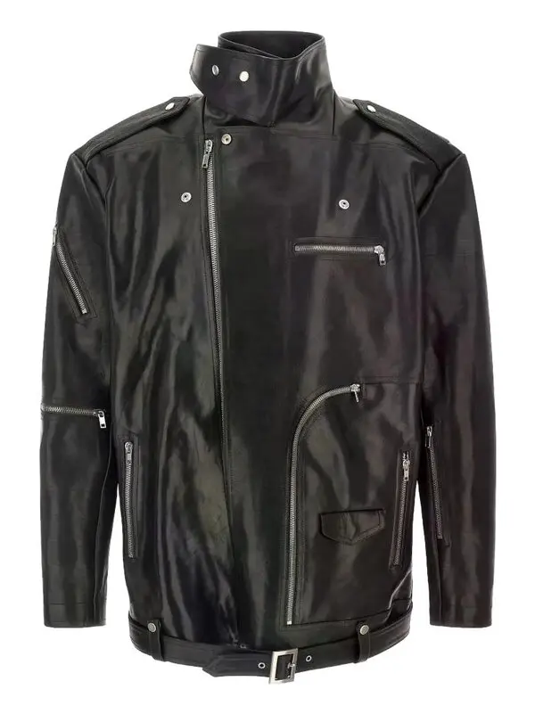 Rick Owens Biker Leather Jacket - Black