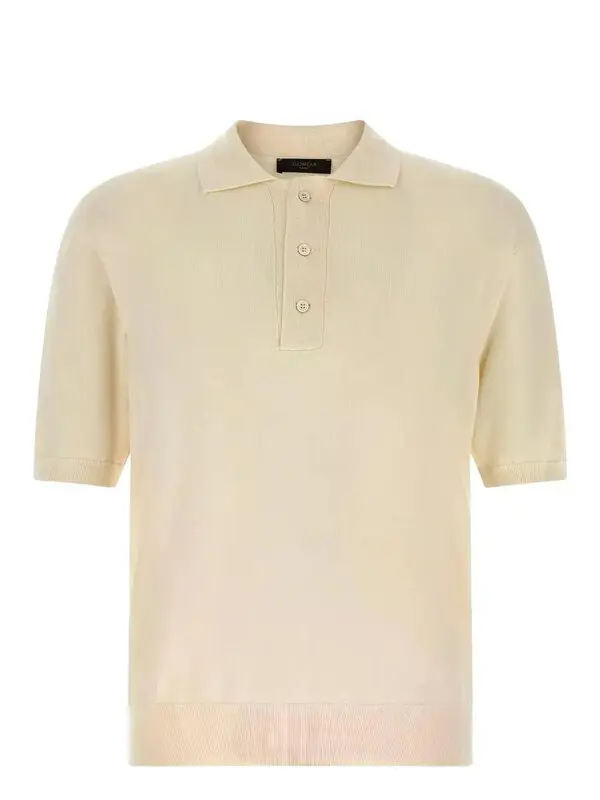 ZANONE Knit Button Polo Shirt - Neutrals