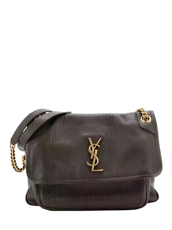 Saint Laurent Niki Chain Flap Leather Shoulder Bag - Green