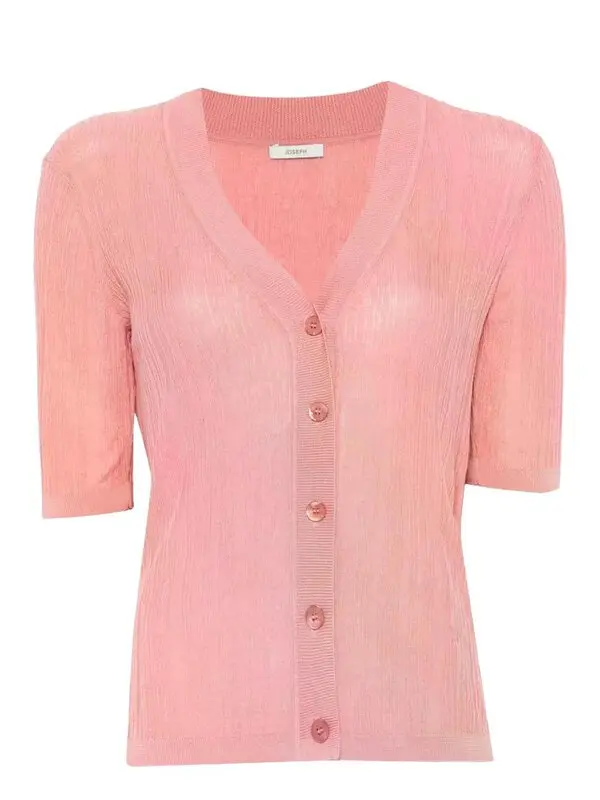 JOSEPH V-neck Buttoned Cardigan - Pink