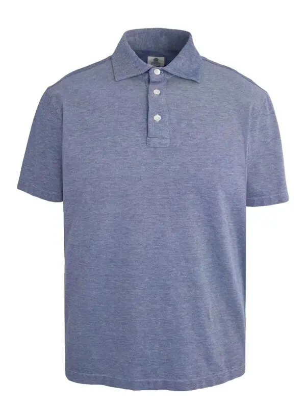 LUIGI BORRELLI Short-sleeve Polo Shirt - Blue