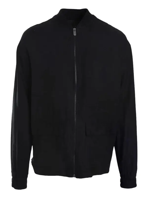 GAELLE Strap-detail Bomber Jacket - Black