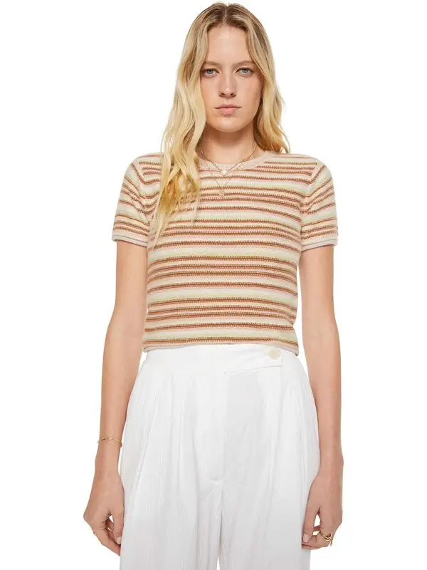 Sablyn Jude Striped Cashmere Tee - Multi