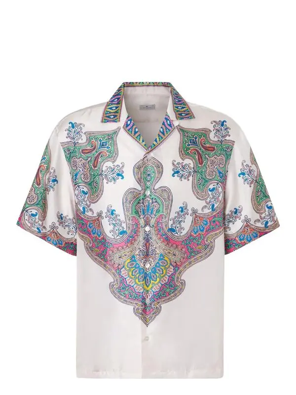 Etro Paisley Silk Twill Bowling Shirt - Multicoloured