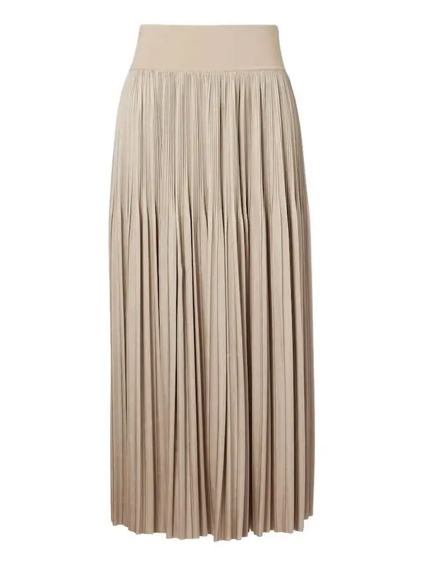 JOSEPH Rabat Plissé Midi Skirt - Beige