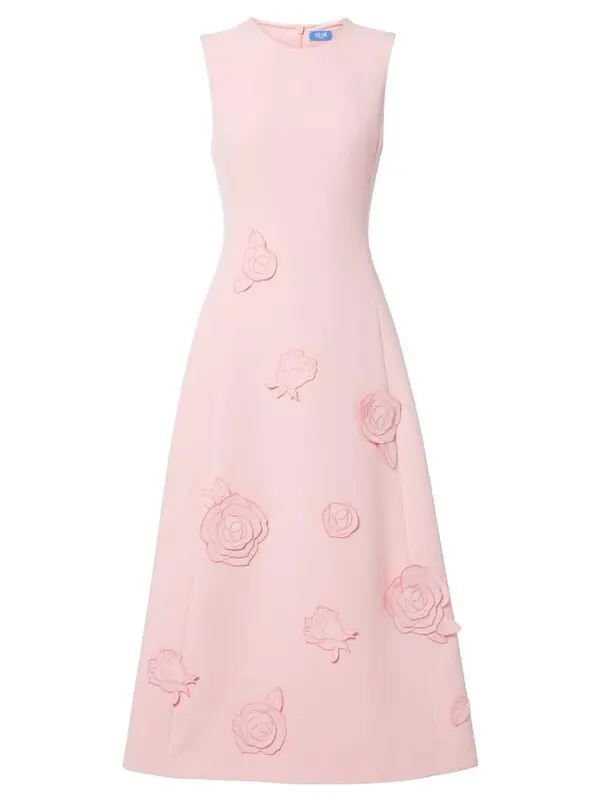 LEO LIN Cleo Floral-appliqué Cocktail Dress - Pink