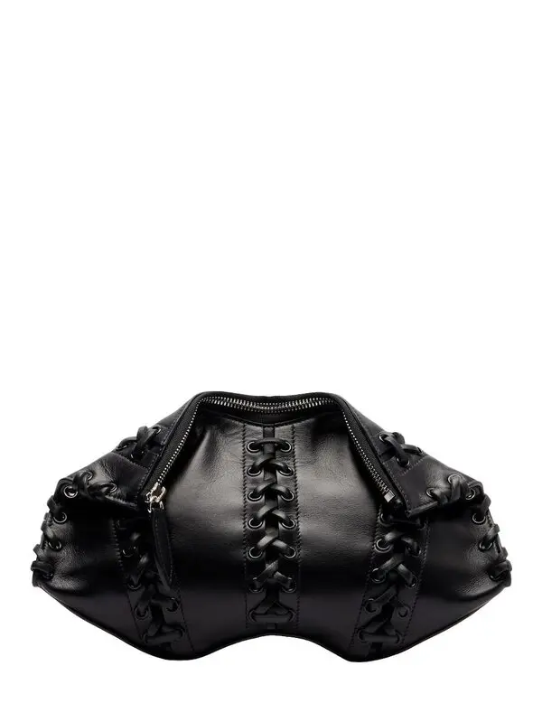 Alexander McQueen Small Leather Shoulder Bag - Black