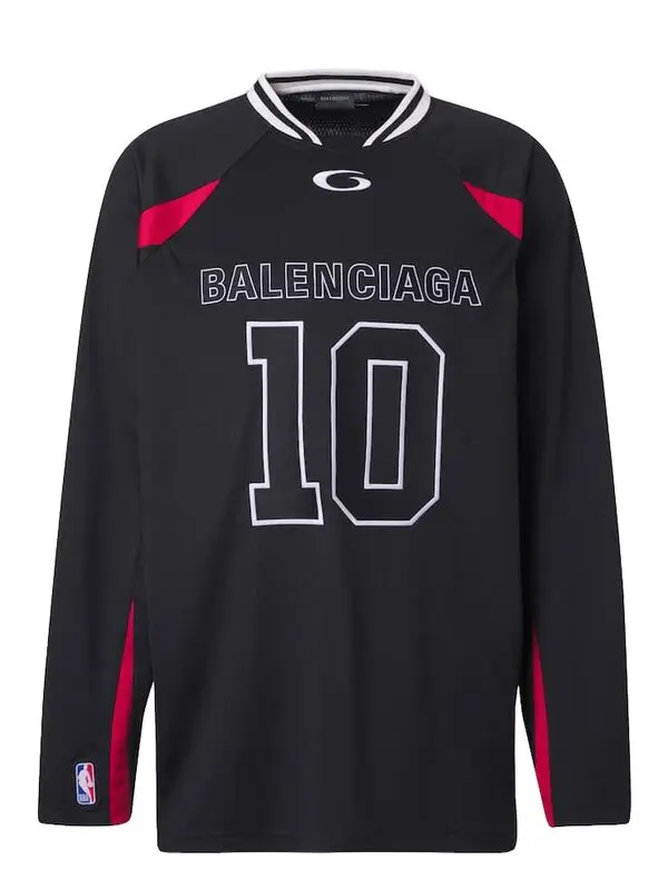 Balenciaga X Nba Logo Jersey T-shirt - Black