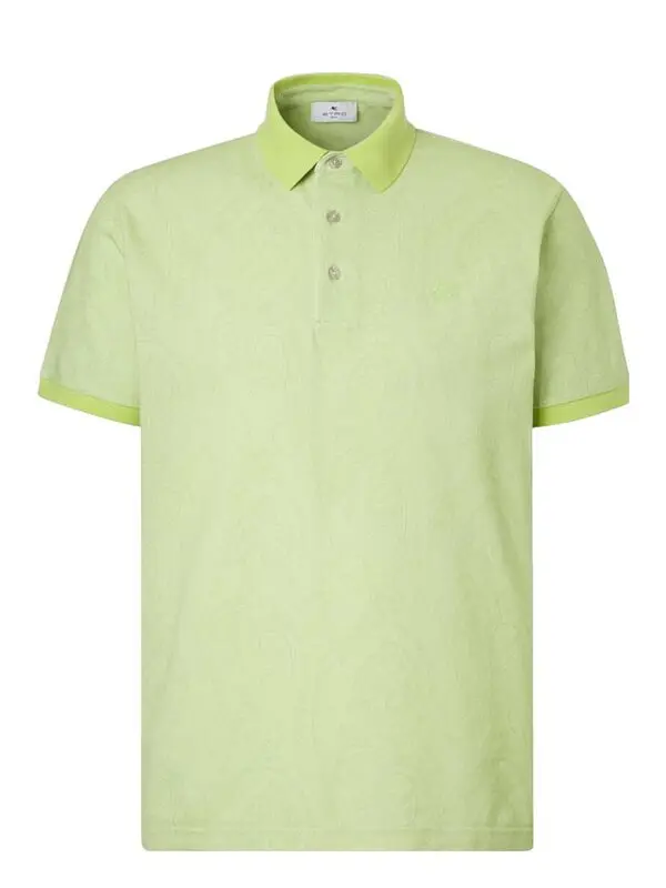Etro Paisley Cotton Polo Shirt - Green