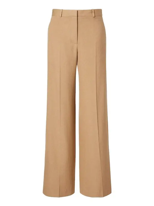 THE ROW Dender Wide-leg Silk Pants - Beige