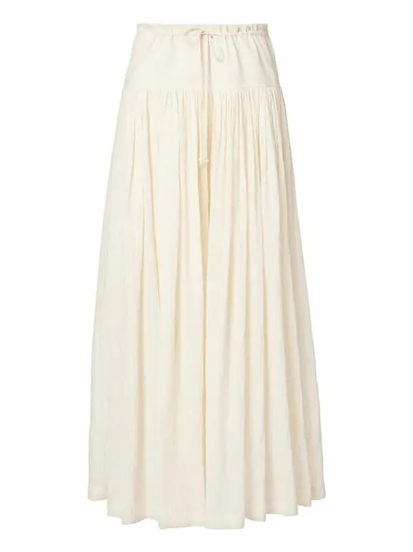 THE ROW Cotton Muslin Maxi Skirt - White