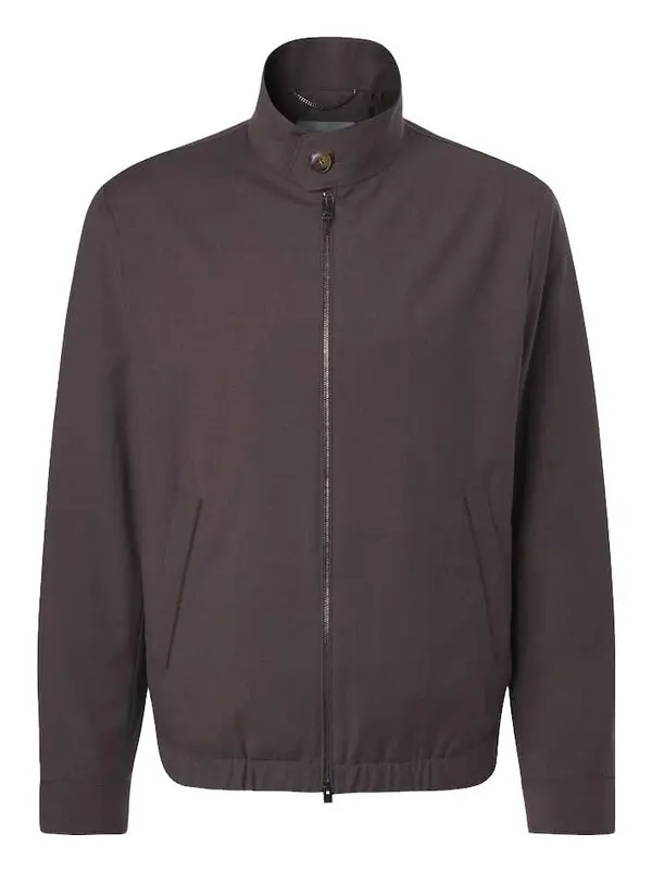 Canali Impeccabile Wool Blouson Jacket - Brown