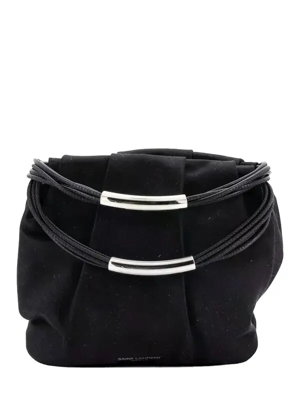 Saint Laurent Mini Satin Top Handle Bag - Black