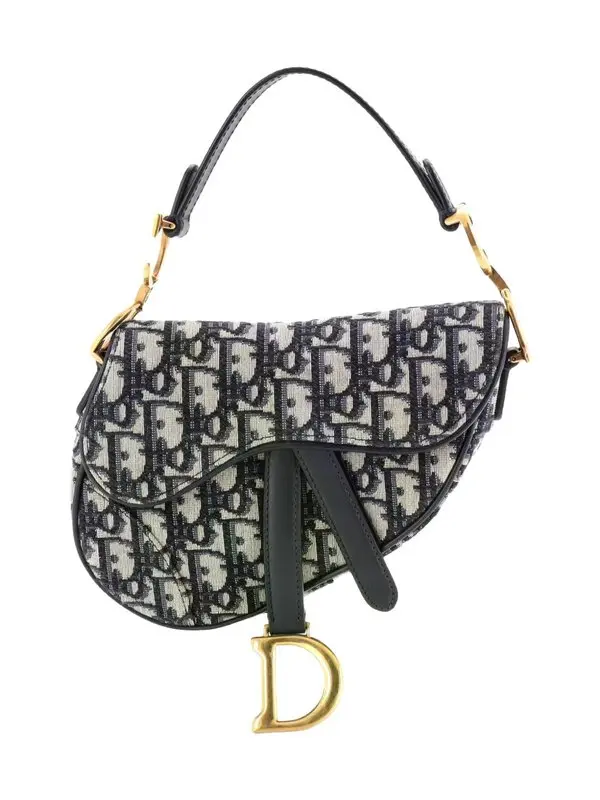 Dior Saddle Handbag Oblique Canvas Mini Shoulder Bag - Blue