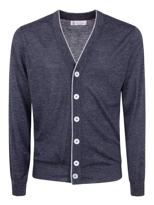 Brunello Cucinelli V-neck Cardigan - Gray
