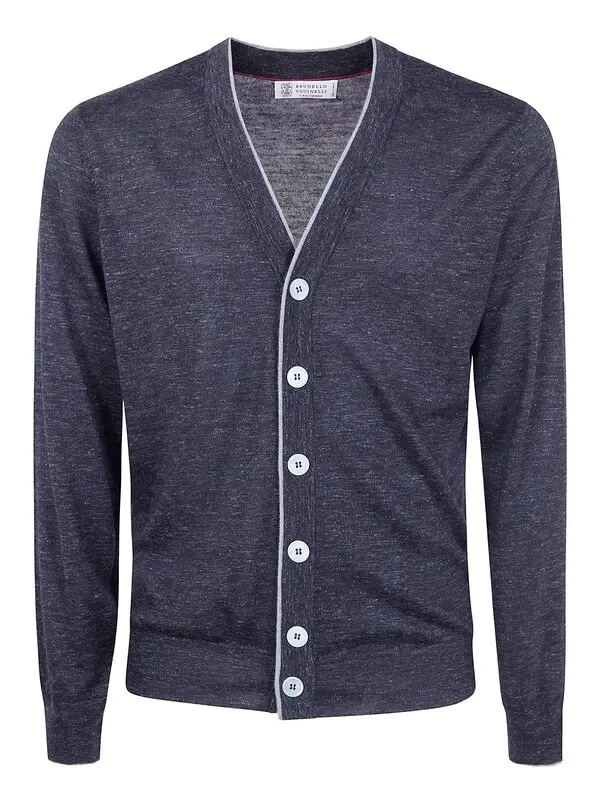 Brunello Cucinelli V-neck Cardigan - Gray