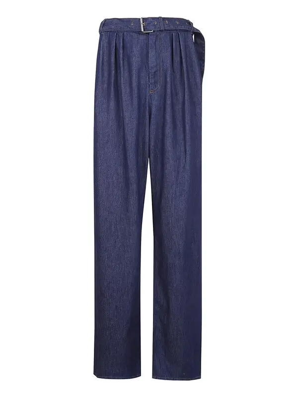 Dries Van Noten Preaches Wide Leg Jeans - Blue