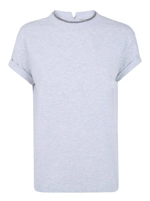 Brunello Cucinelli Round Neck T-shirt - Gray