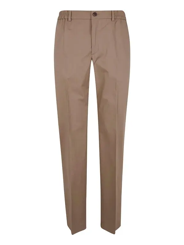 Incotex Elastic Waist Chino Trousers - Brown
