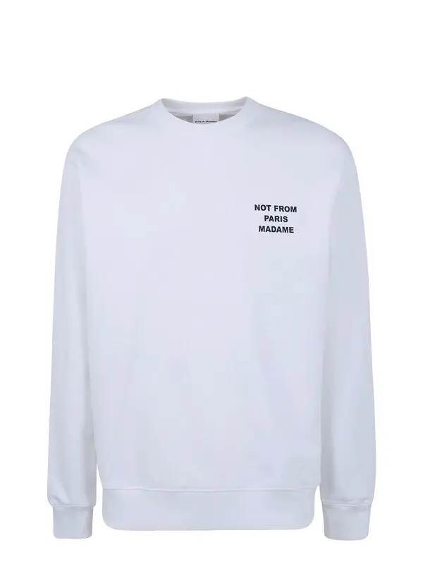 Drole De Monsieur Slogan Sweatshirt - White