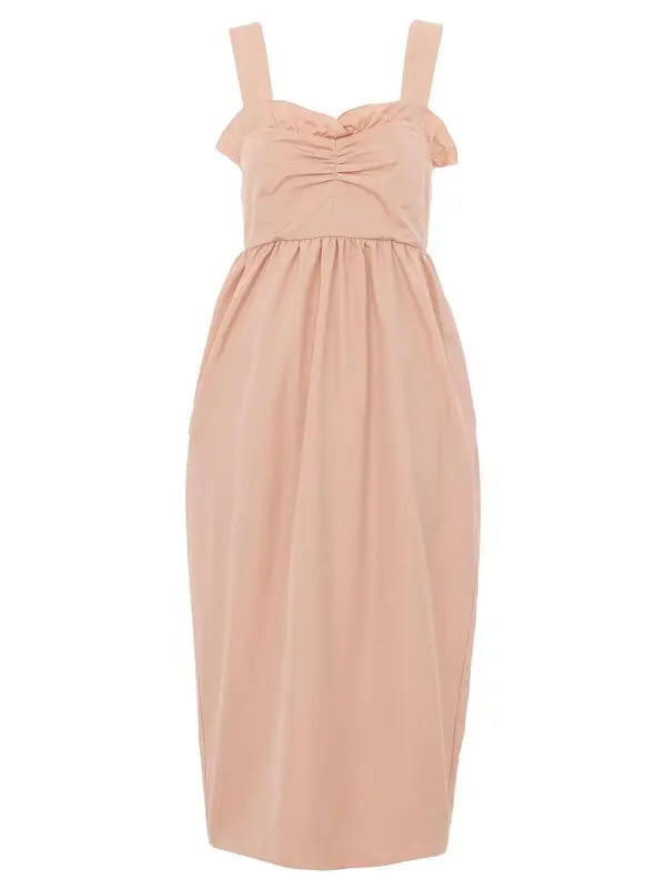 Chloé Fitted Sleeveless Midi Dress - Biscuit Pink