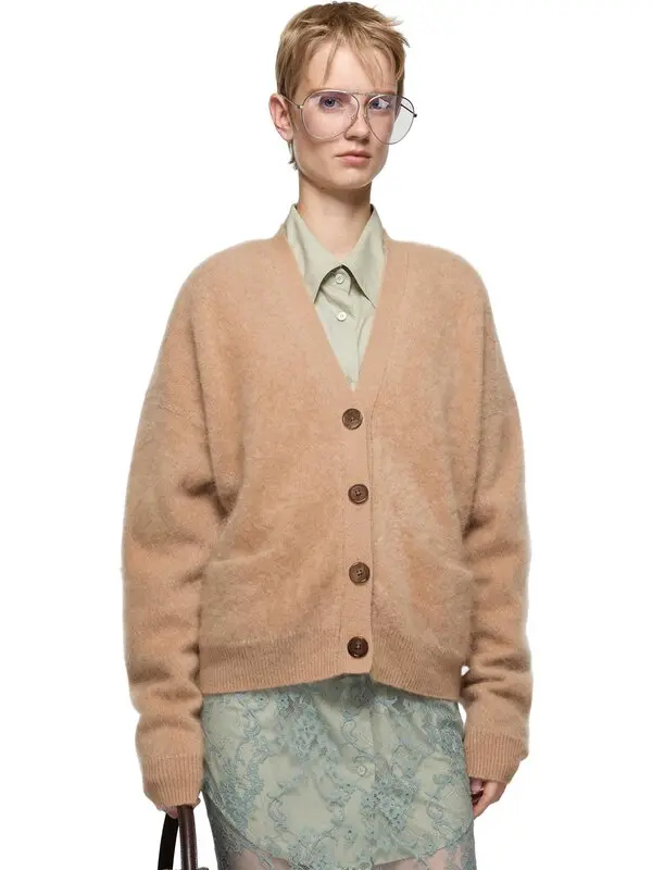 Acne Studios Cashmere Cardigan - Light Brown