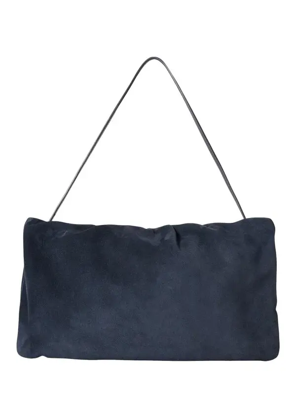 THE ROW Xl Bourse Suede Bag - Blue
