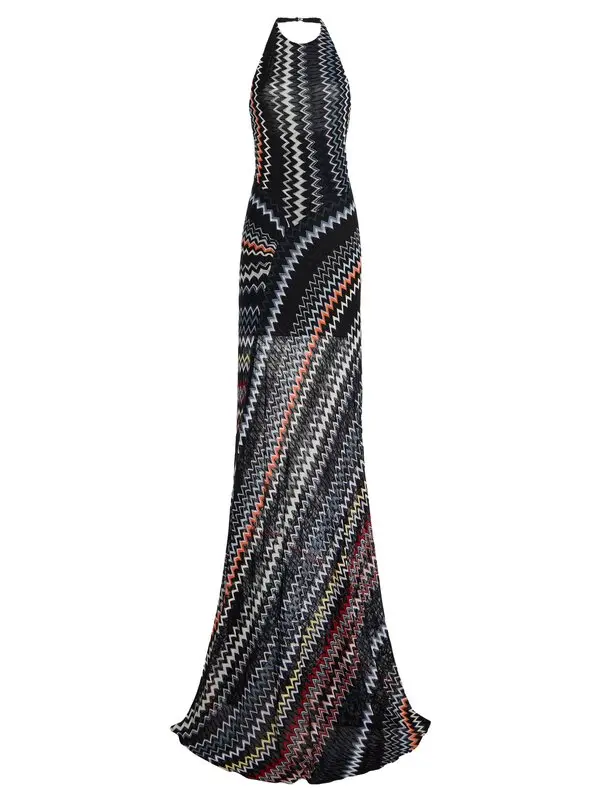 Missoni Knit Maxi Halter Dress - Multi