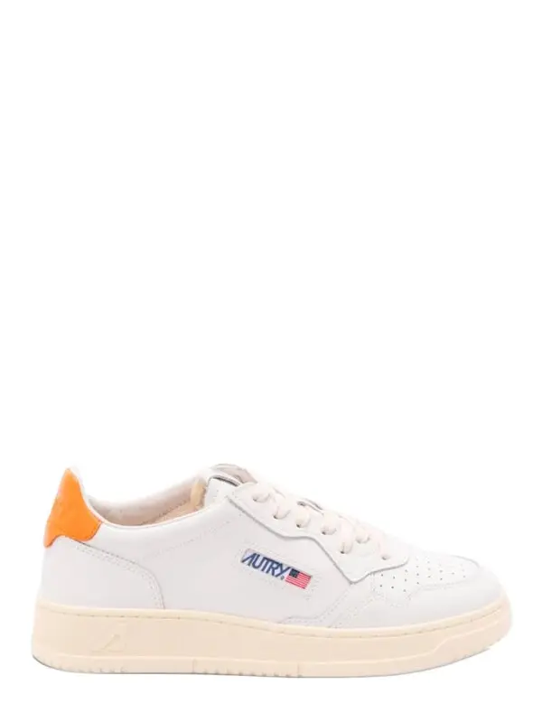 AUTRY Medialist Low Leather Sneakers - Orange