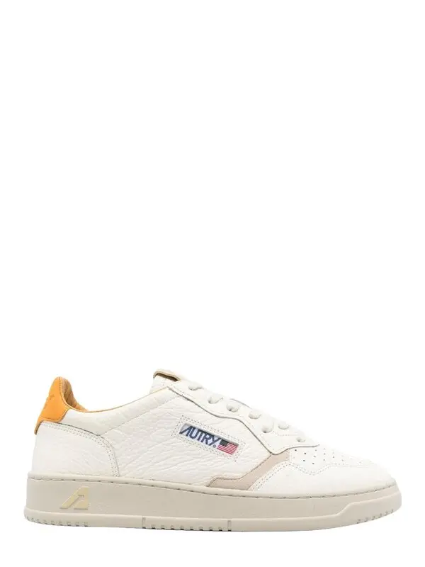 AUTRY Low Leather Sneakers - Gold