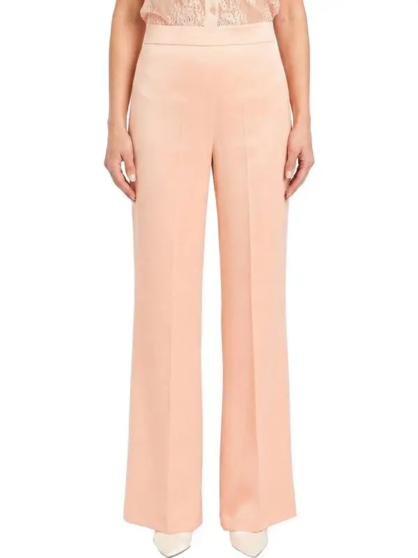 TWINSET Solidcolor Crêpe Wide Leg Trousers - Peach